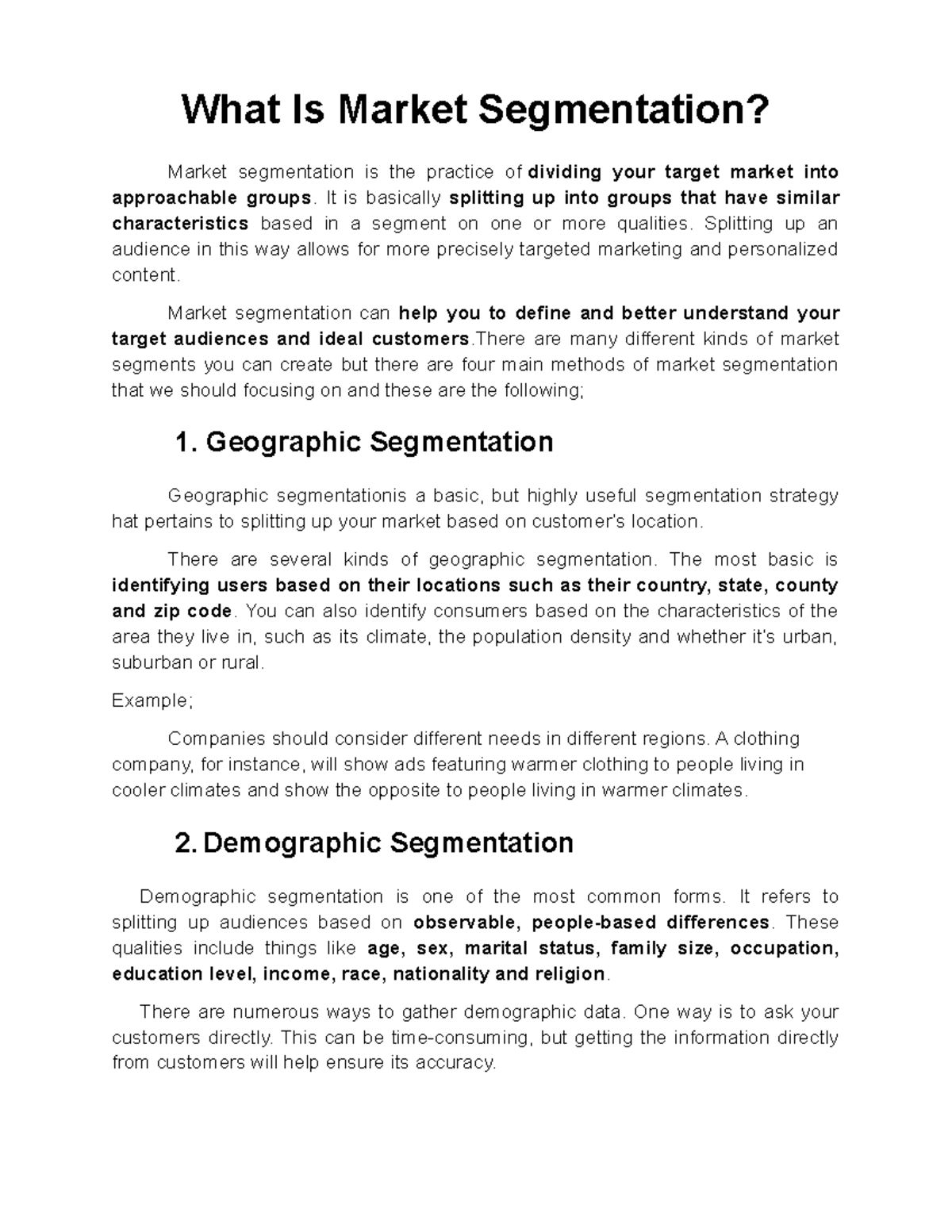 What-Is-Market-Segmentation- Assignment - What Is Market Segmentation ...