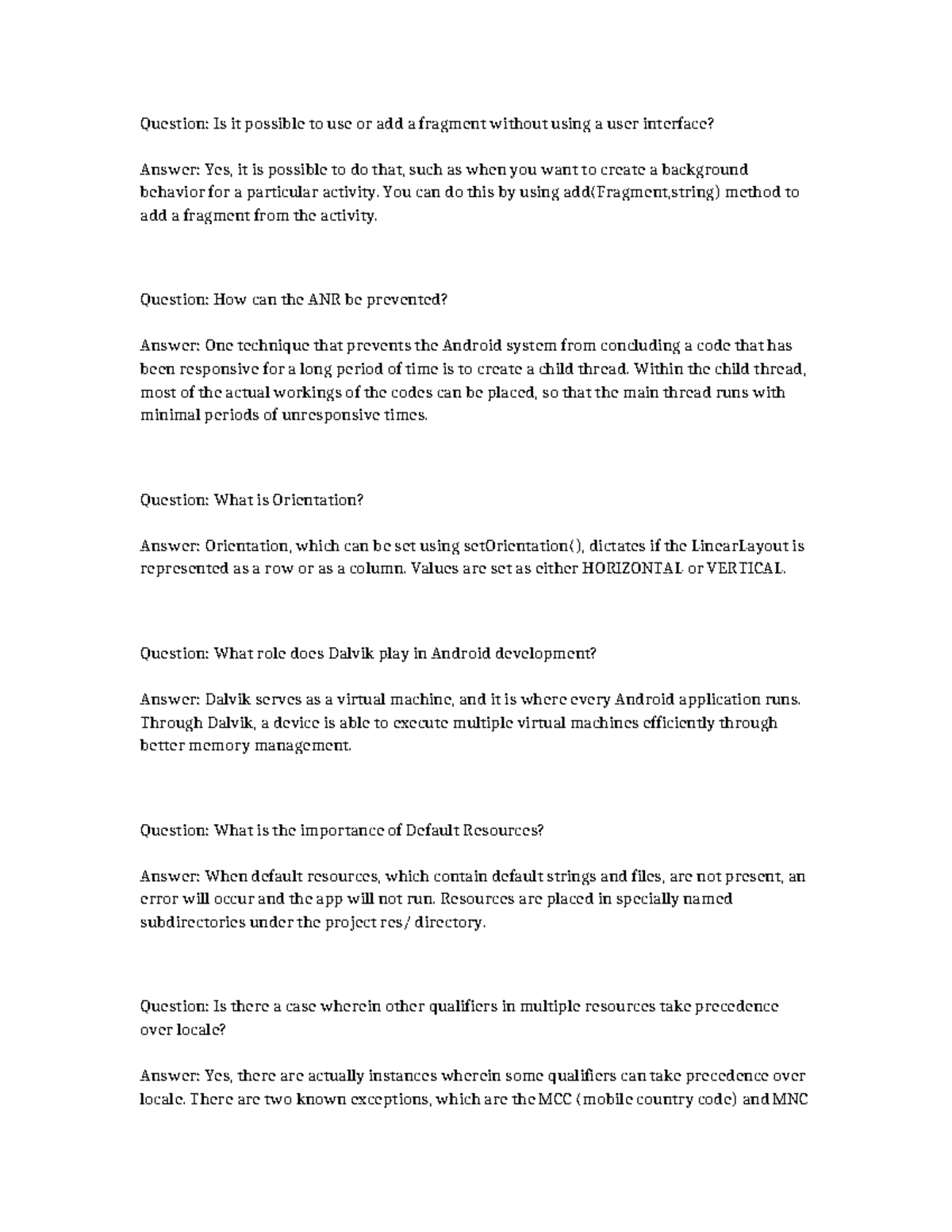 St - notes - Question: Is it possible to use or add a fragment without ...