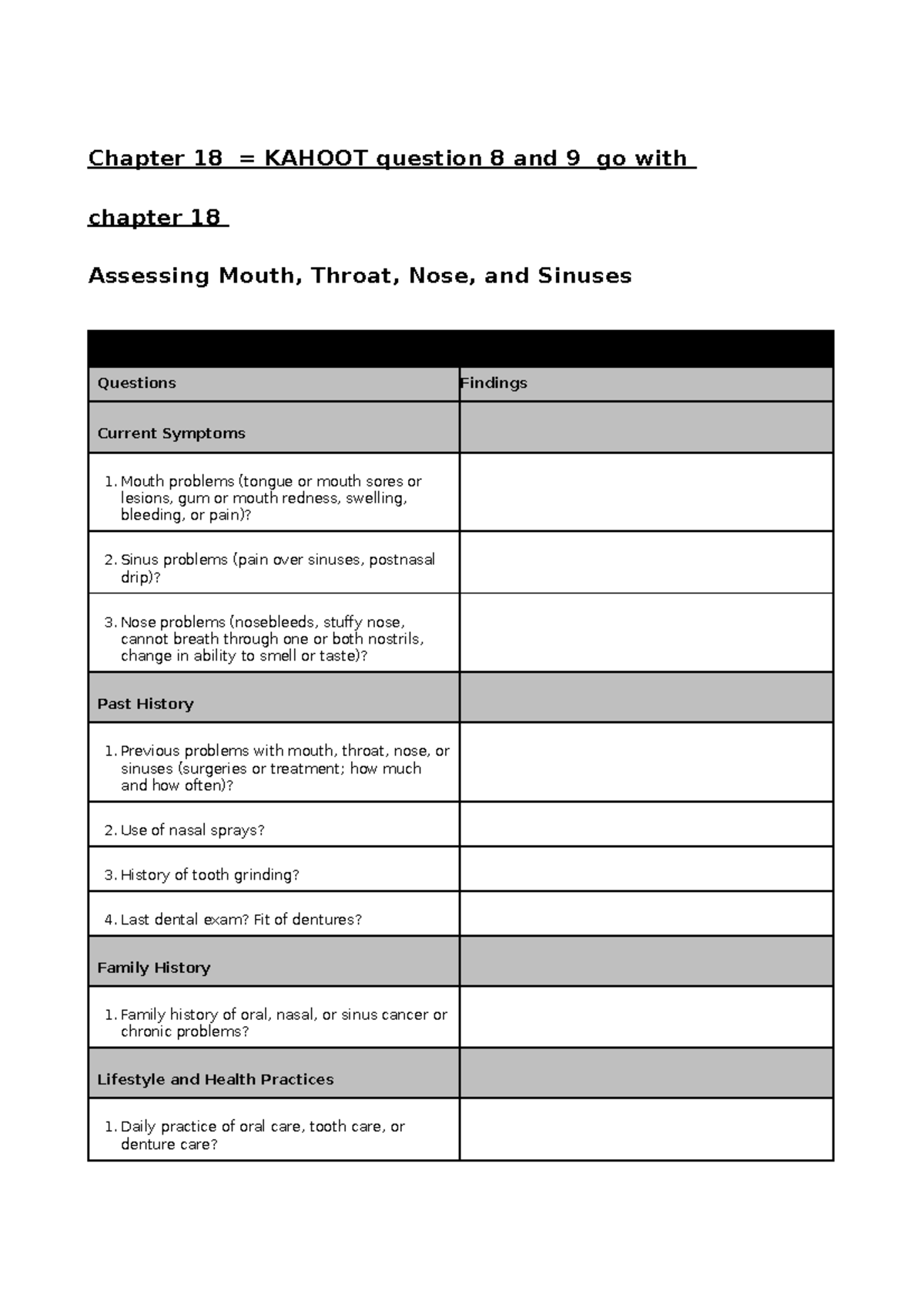 Chapter 18 kahoot - lecture notes - Chapter 18 = KAHOOT question 8 and ...