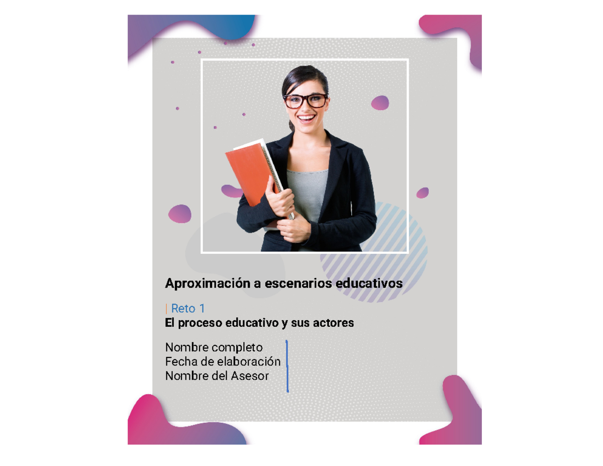 Reto 1 - reto 1 - Aproximación a escenarios educativos | Reto 1 El ...