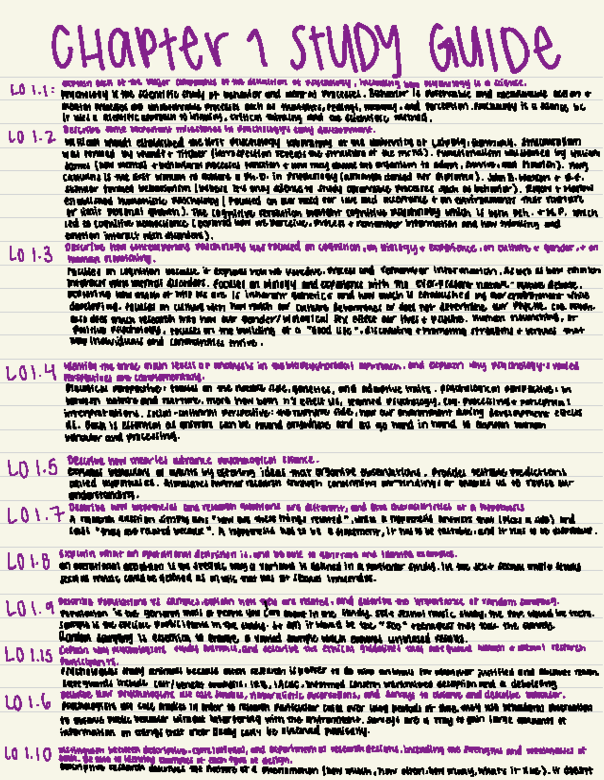 PYSC H181 Ch.1 Study guide - STUDY GUIDE Chapter 9 major components ...