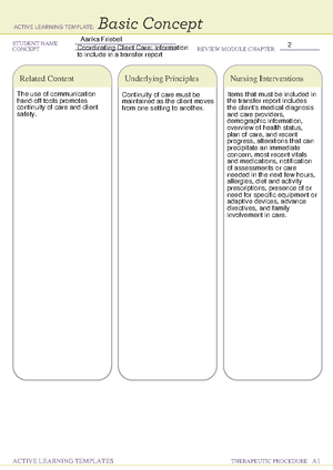 Basic Concept form (15) - STUDENT NAME CONCEPT REVIEW MODULE CHAPTER ...
