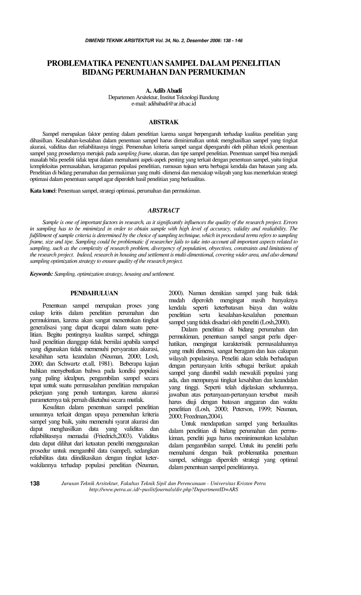16546-Article Text-16544-2-10-2008 1212 - DIMENSI TEKNIK ARSITEKTUR Vol. 34, No. 2, Desember ...