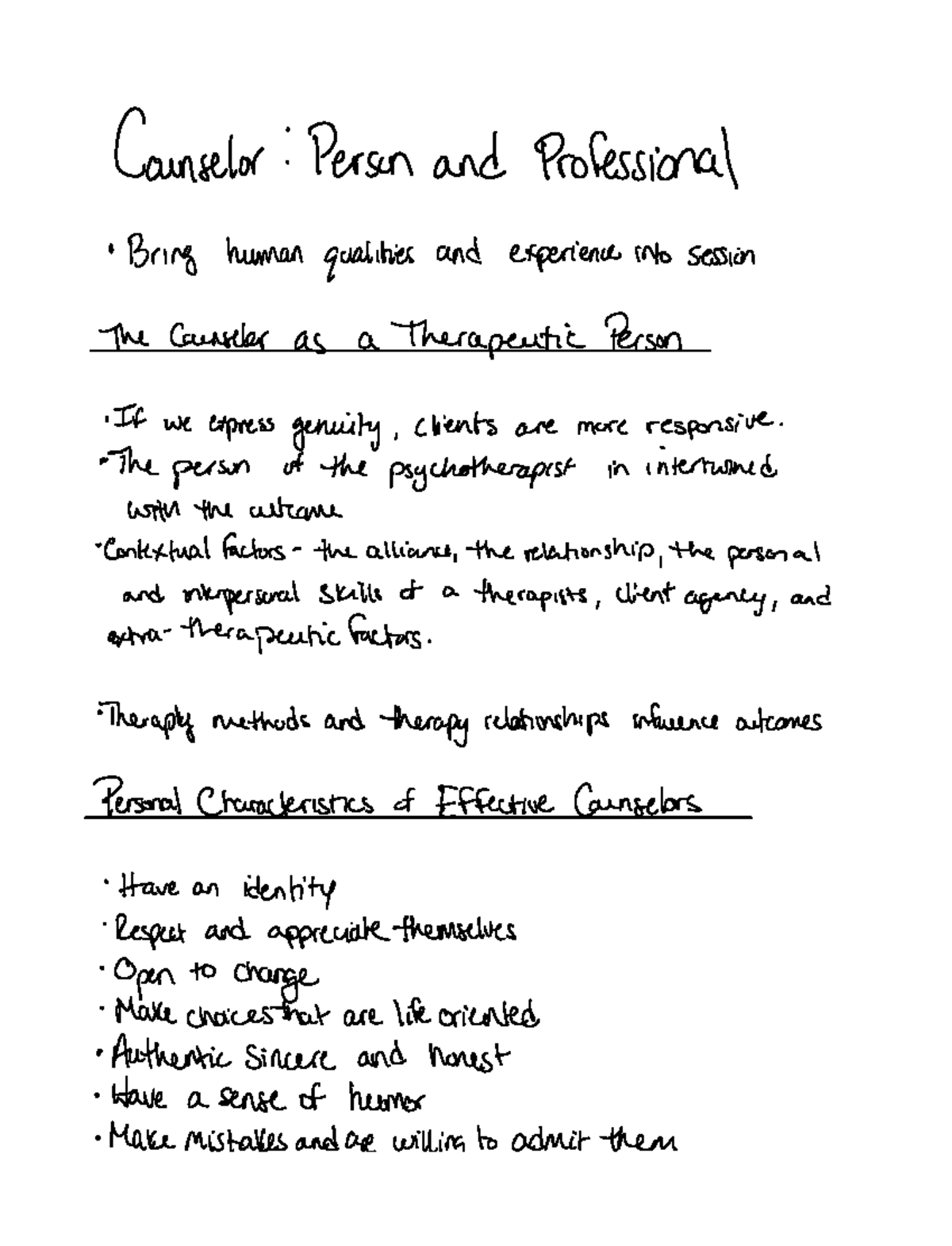 Book Chapter 2 - Taught by Dr. Veronie - Counselor Person and ...