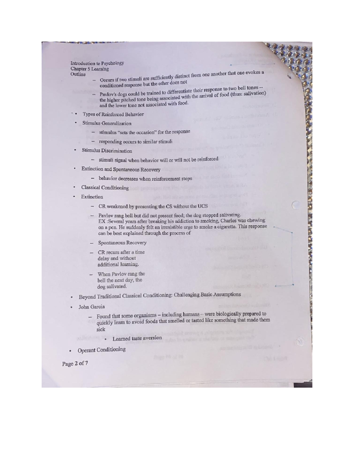 Psy5-2 - Intro to Psych. Chapter 5: Learning. Part 1. Taught by Mrs ...