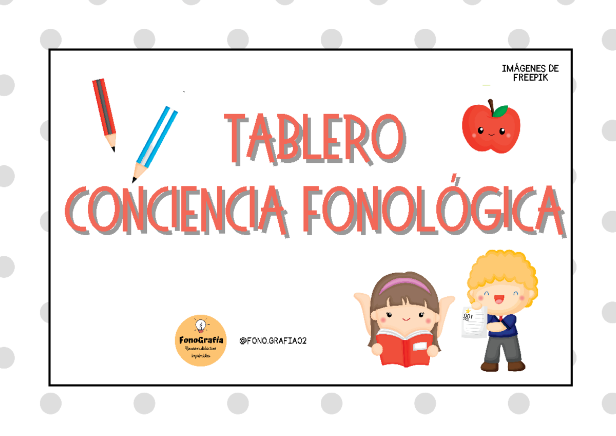 Tablero conciencia fonológica - TABLEROTABLERO CONCIENCIA FONOLÓGICA ...