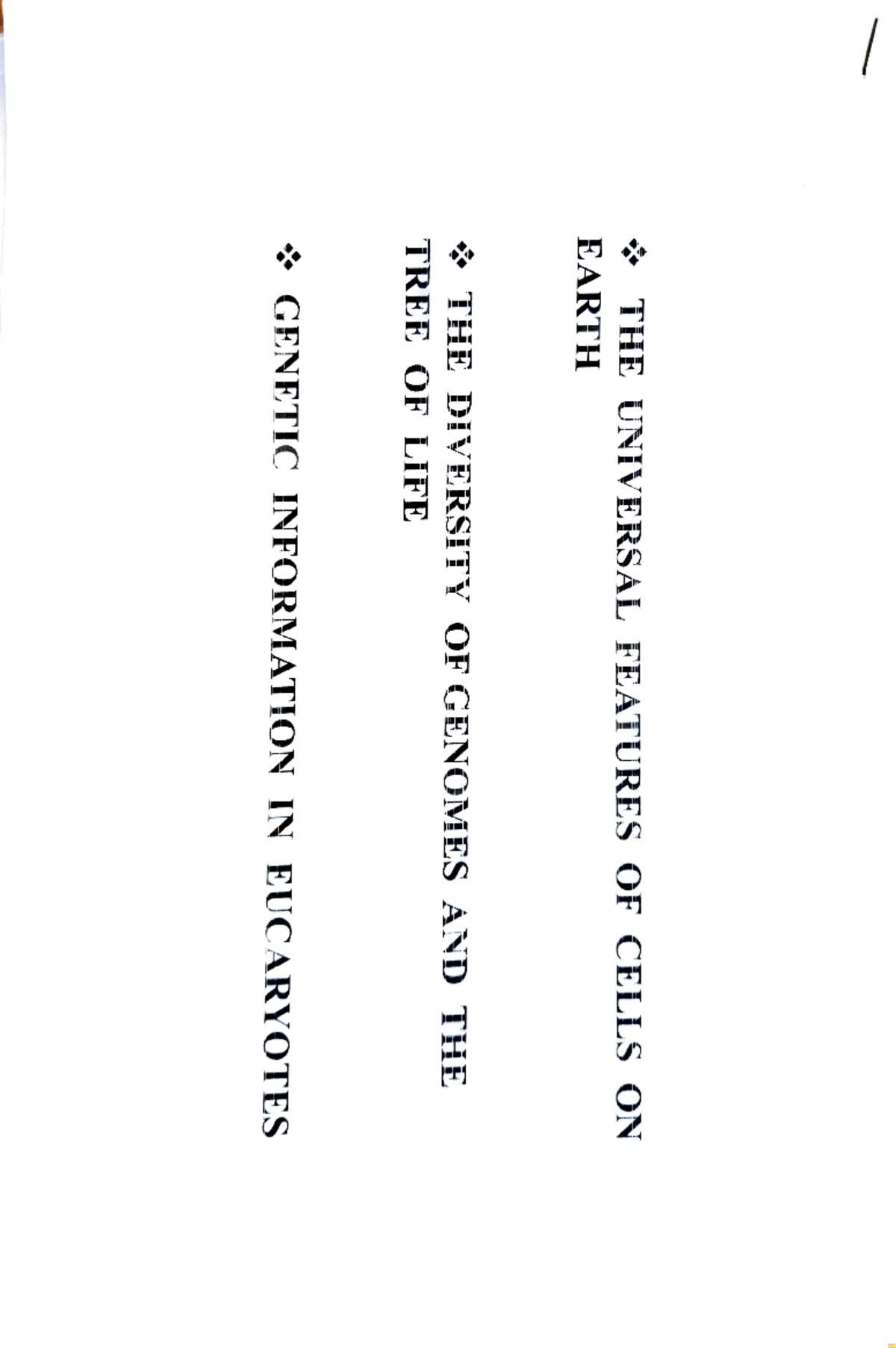 Molecular biology pdf - Lecture notes - THE UNIVERSAL FEATURES OF CELLS ...