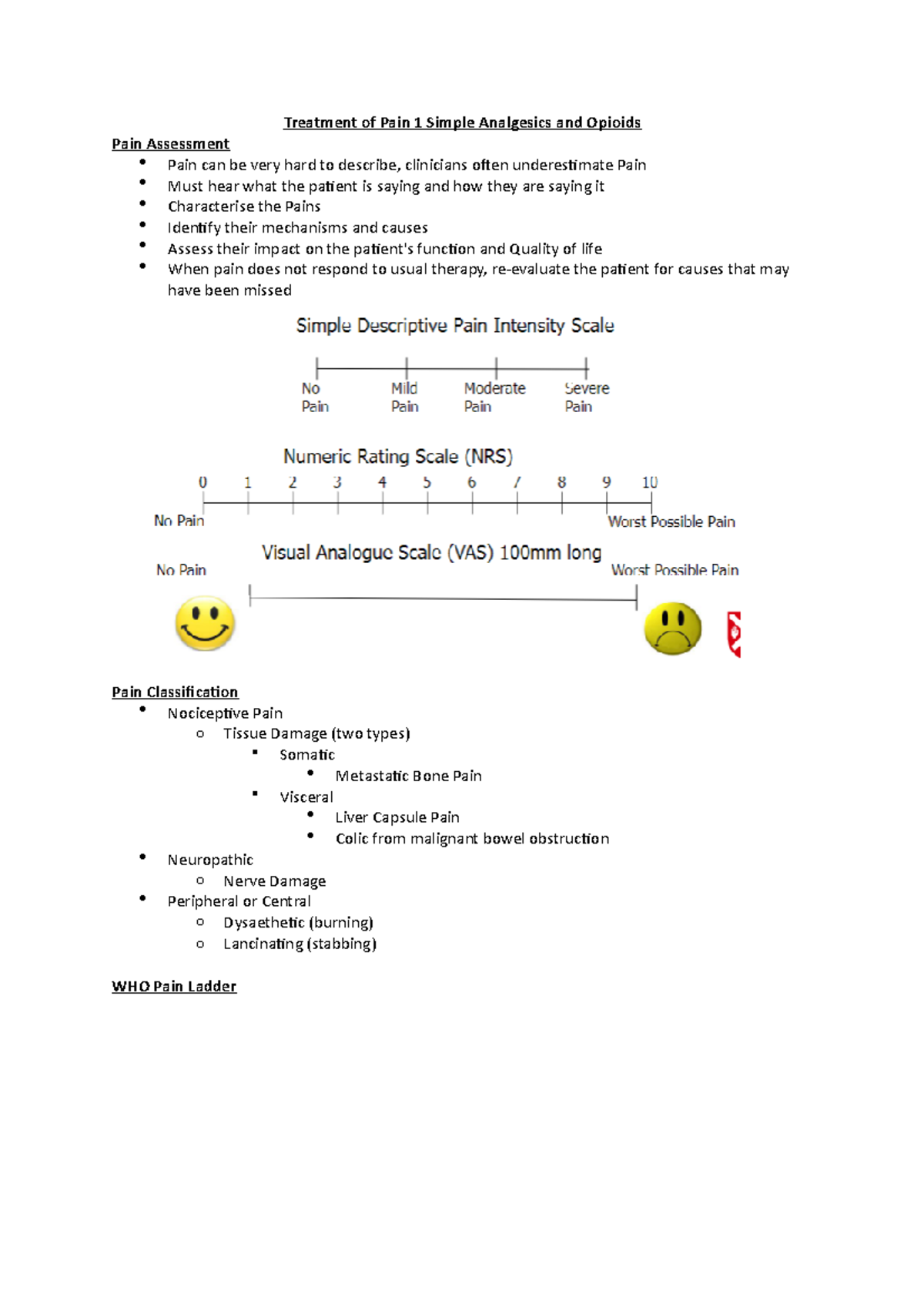 Treatment of Pain 1 Simple Analgesics and Opioids - Studocu