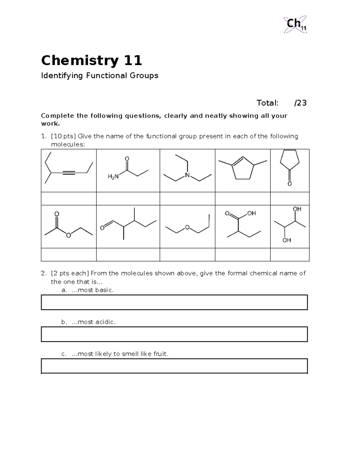 Module 5 L12 - Assignment 3 - Identifying Functional Groups-Assignment ...