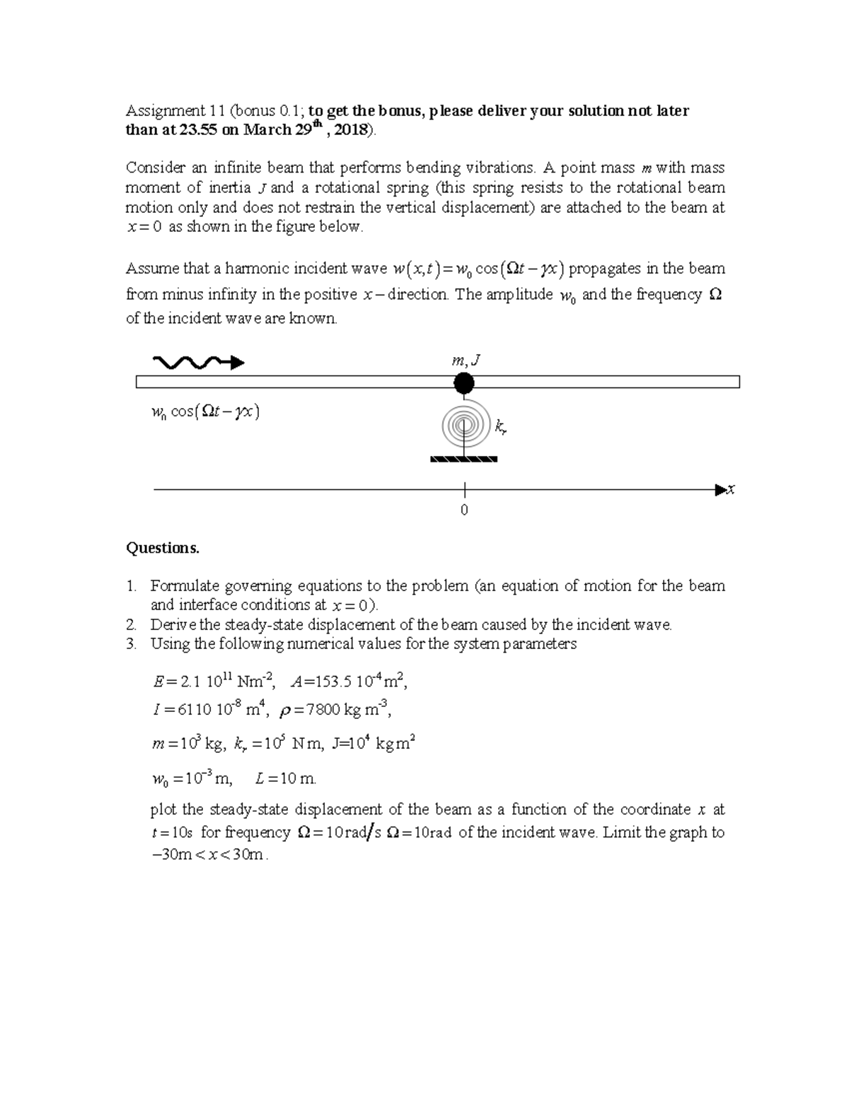 CIE 4140 Assignment 11 2018 - Assignment 11 (bonus 0; to get the bonus, please deliver your ...