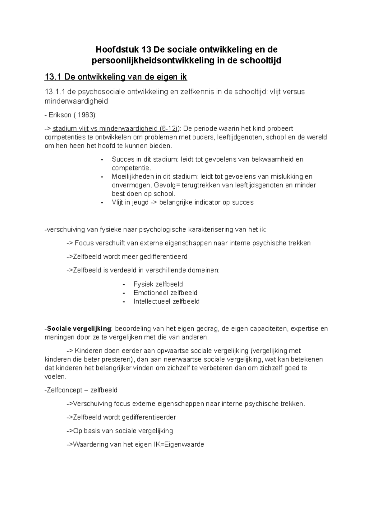 Hoofdstuk 13 de sociale ontwikkeling en de persoonlijkheidsontwikkeling ...