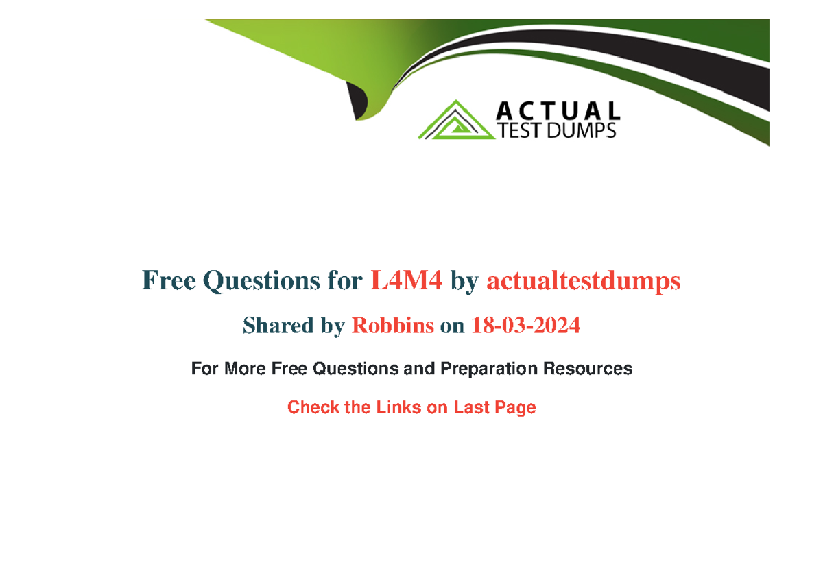 Cips l4m4 dumps by robbins 18 03 2024 8qa actualtestdumps - Free ...
