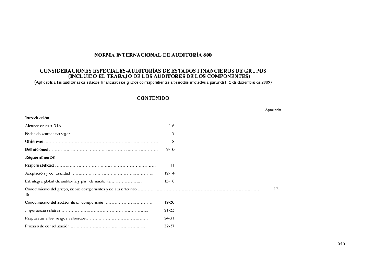 NIA 600 - auditoria - NORMA INTERNACIONAL DE AUDITORÍA 600 ...