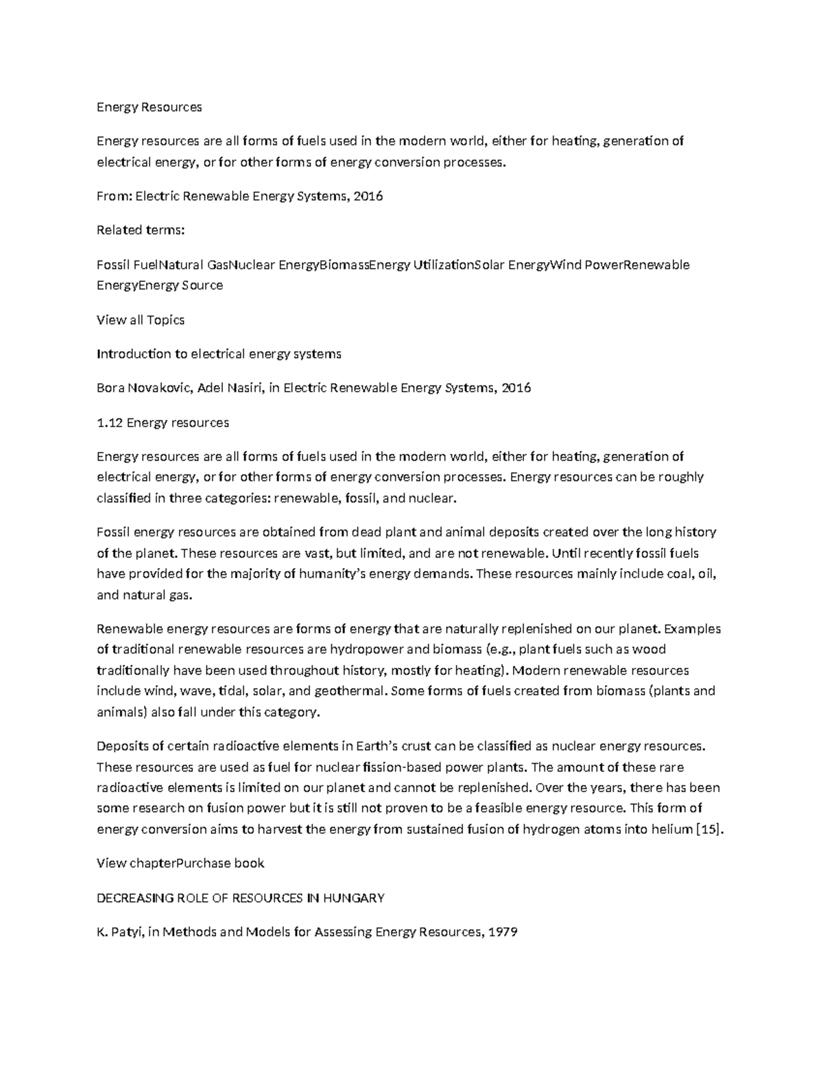 Energy Resource-WPS Office - Energy Resources Energy resources are all ...