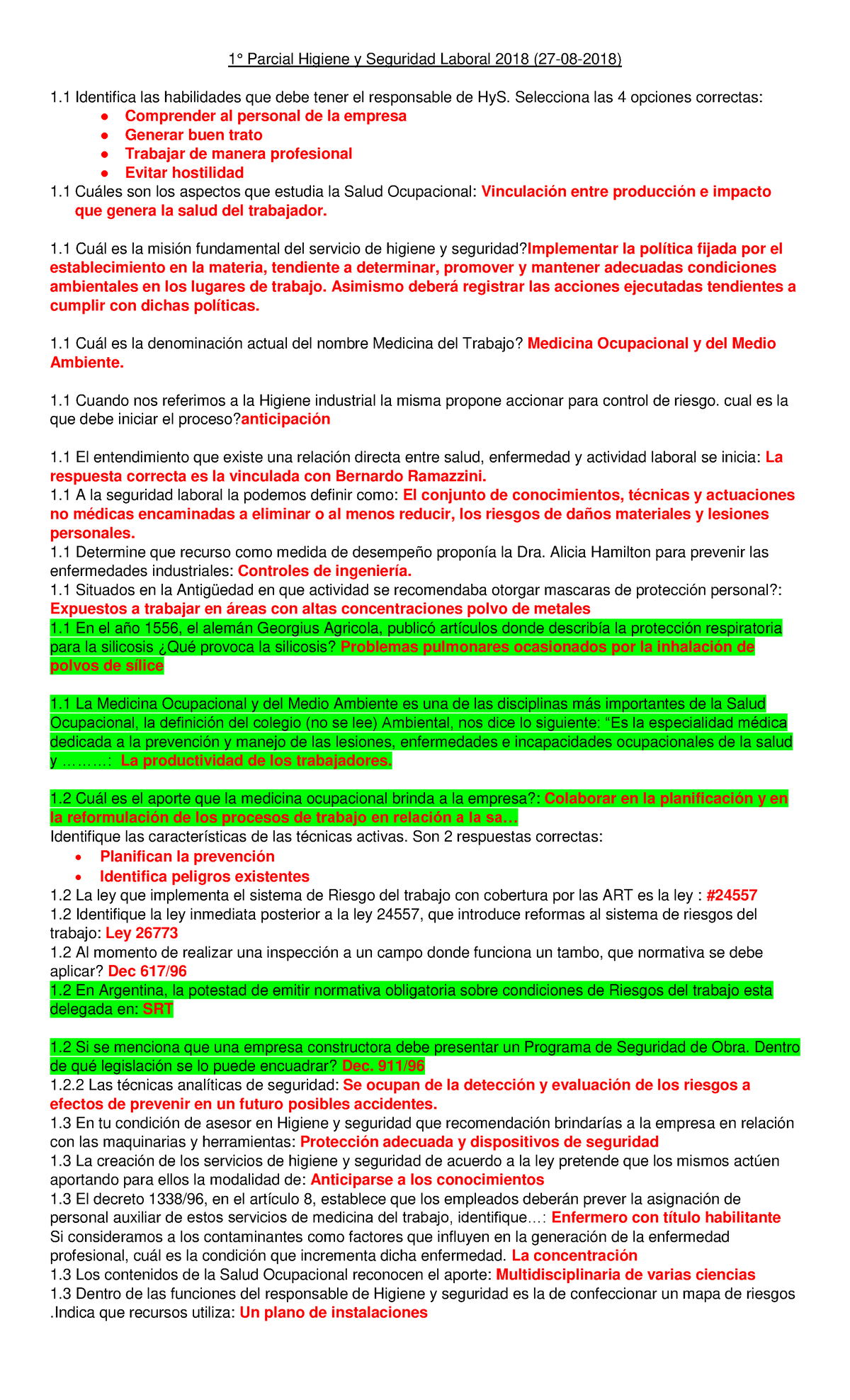 primer y segundo parcial - Warning: TT: undefined function: 32 1° Parcial Higiene y Seguridad ...
