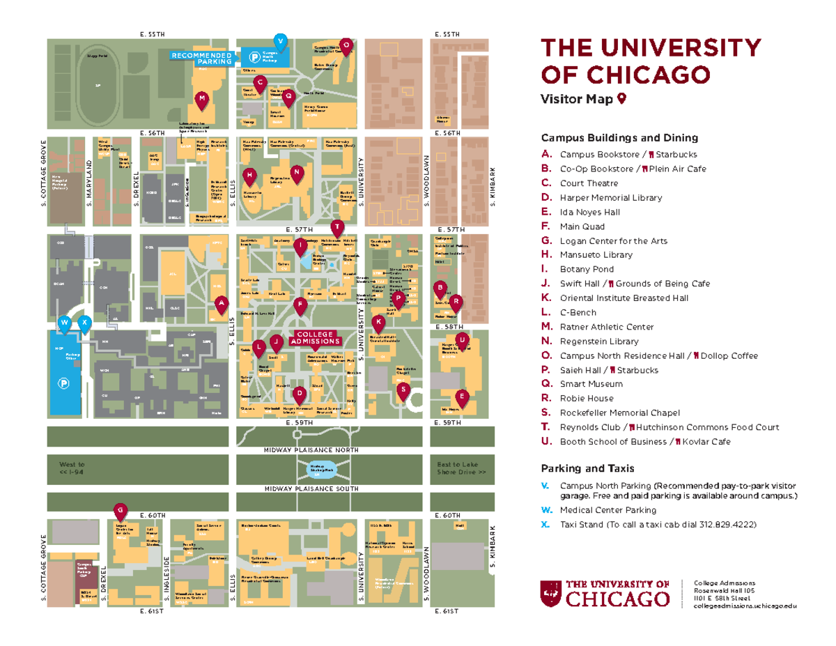 U Chicago-Map - Stuff - Bus 192 Bus 4 CAMPUS NORTH MAIN QUADRANGLE ...