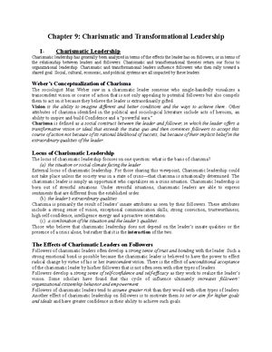 Chapter 2 Summary - Leadership: Theory Application and Skill ...