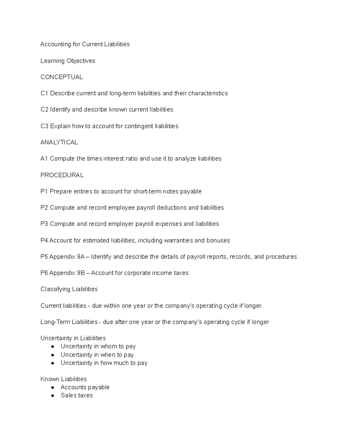 Accounting for Current Liabilities - Accounting for Current Liabilities ...