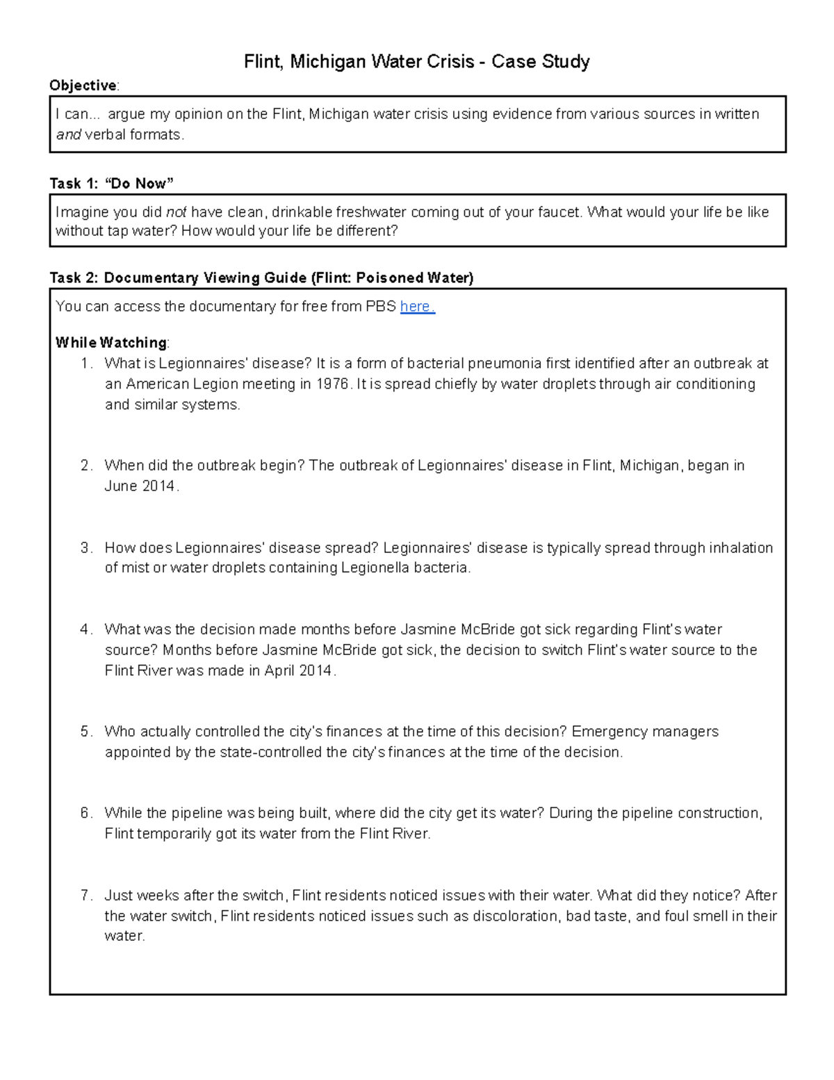 Copy of Flint, Michigan Water Crisis - Case Study - Flint, Michigan ...