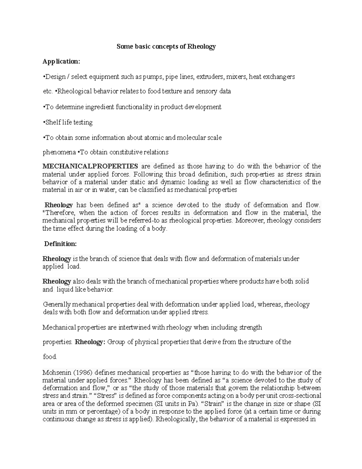 Basics of Rheology - Some basic concepts of Rheology Application ...