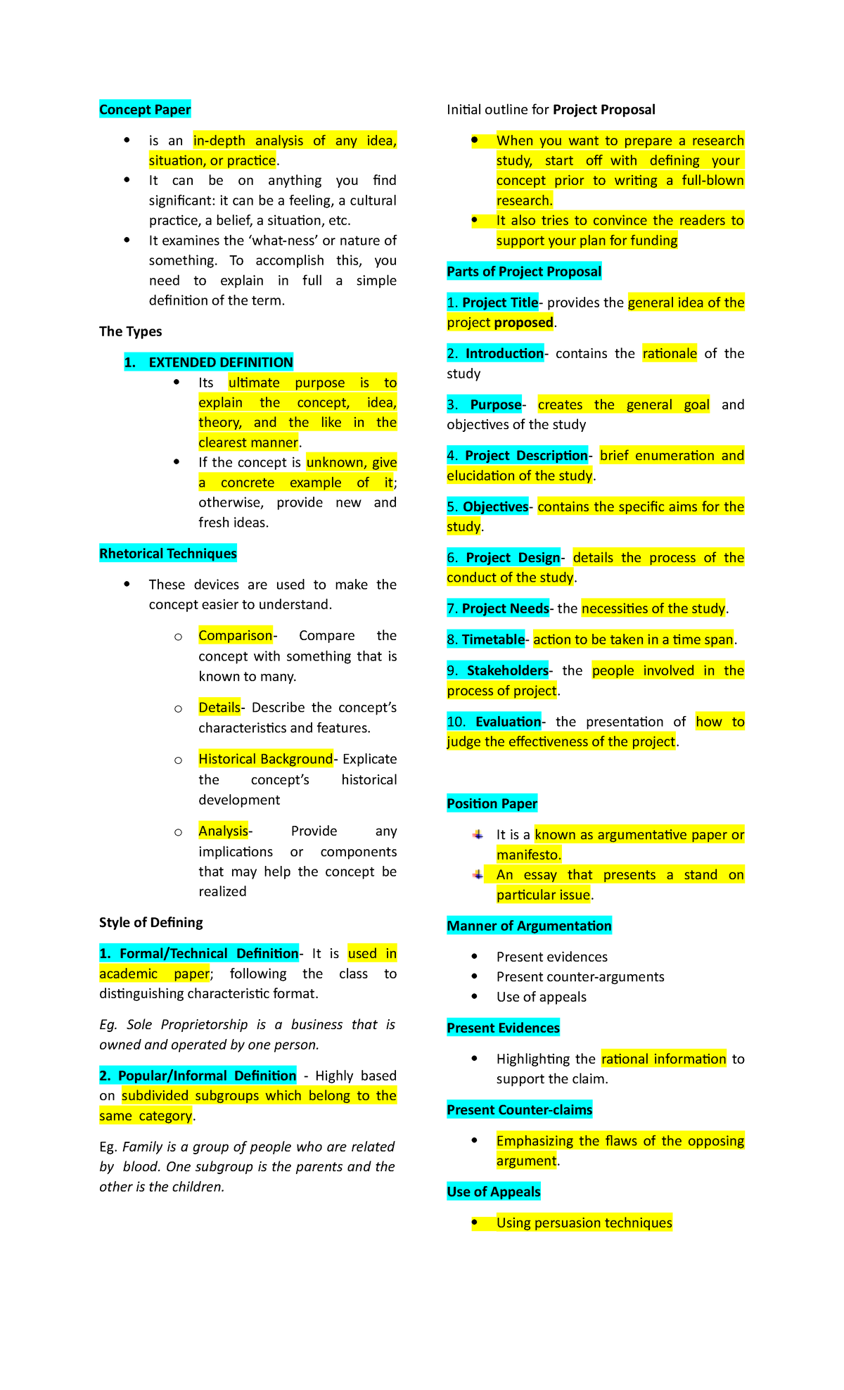 ENGL Reviewer Finals for Grade 12 - Concept Paper is an in-depth ...