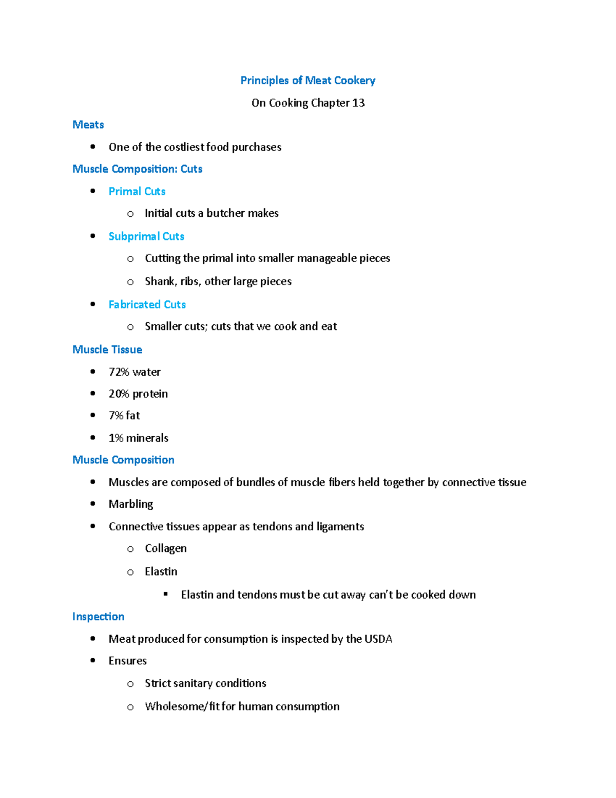 Chapter 13 - Principles of Meat Cookery - Principles of Meat Cookery On ...