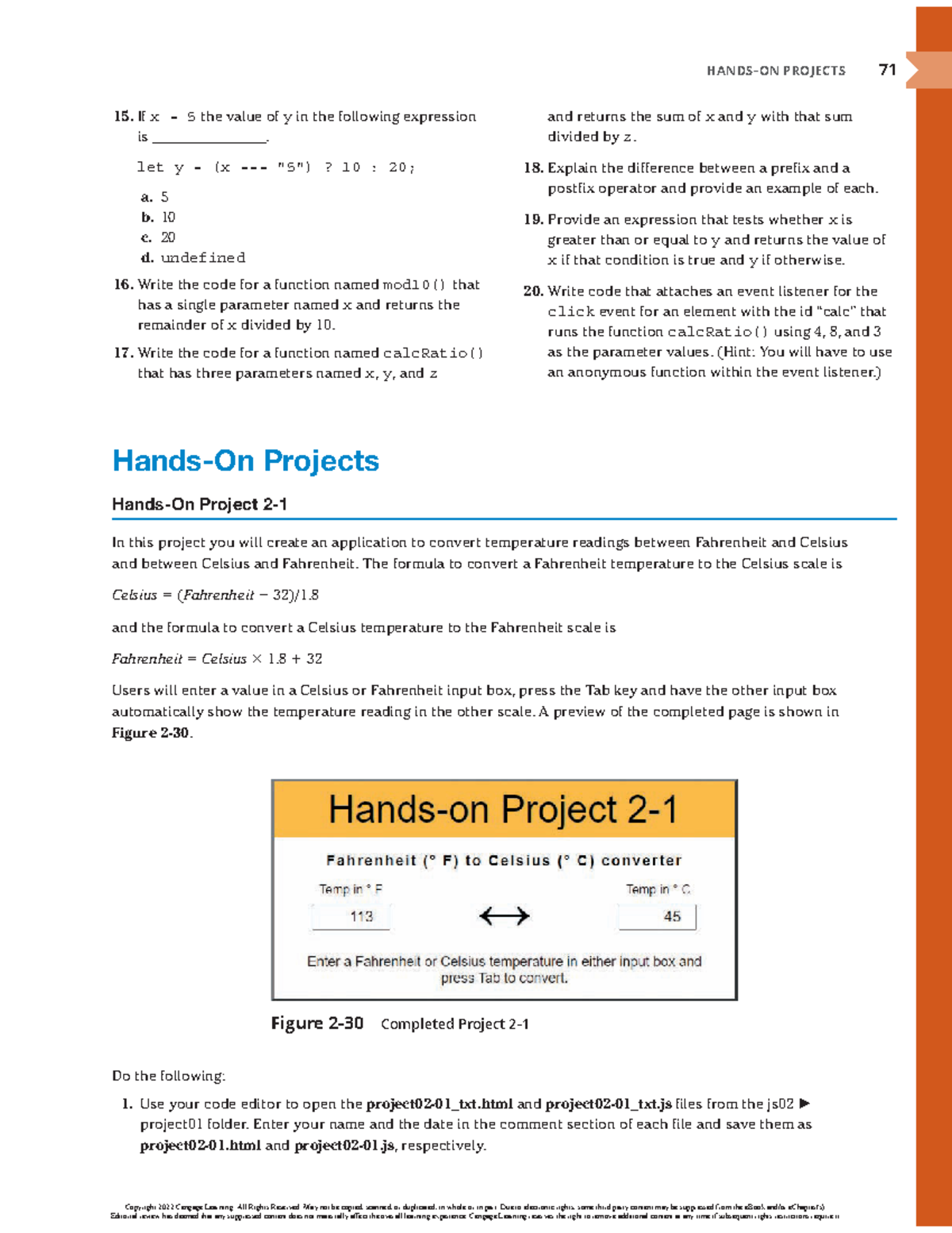 Lab 2 EXERCISE COMP125 HANDS ON PROJECTS 71 Figure 2 30 Completed 