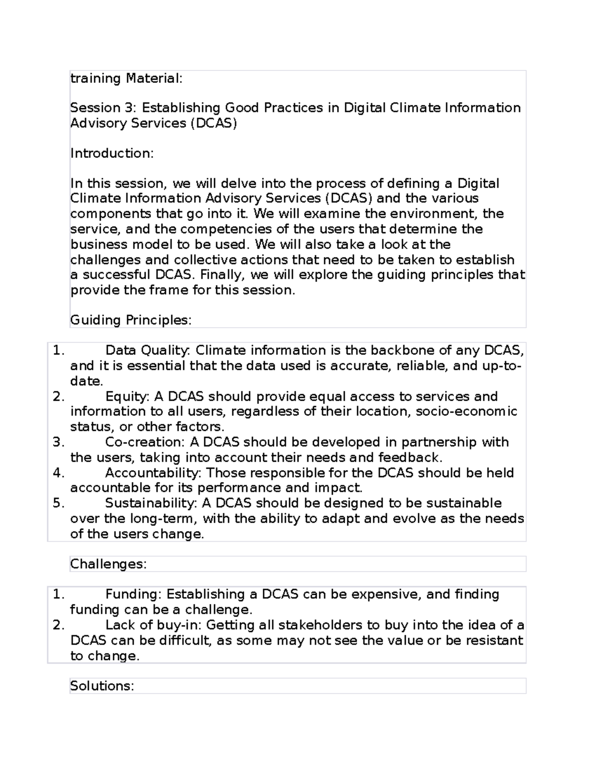 What Are The Good Practices In Establishing DCA s Training Material what-are-the-good-practices-in-establishing-dca-s-training-material