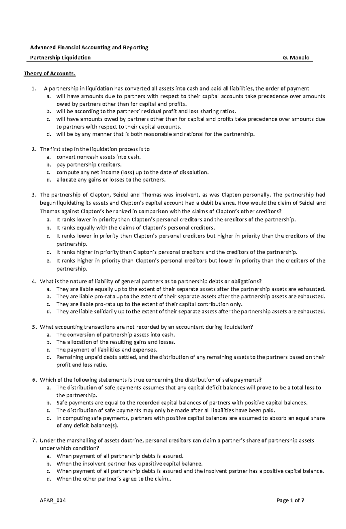 AFAR 004 - notes - Advanced Financial Accounting and Reporting ...