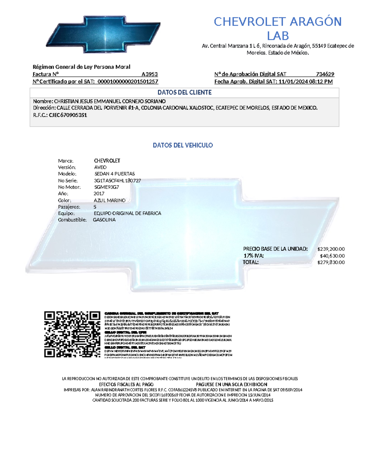 Factura DE Carro - CADENA ORIGINAL DEL COMPLEMENTO DE CERTIFICACION DEL ...