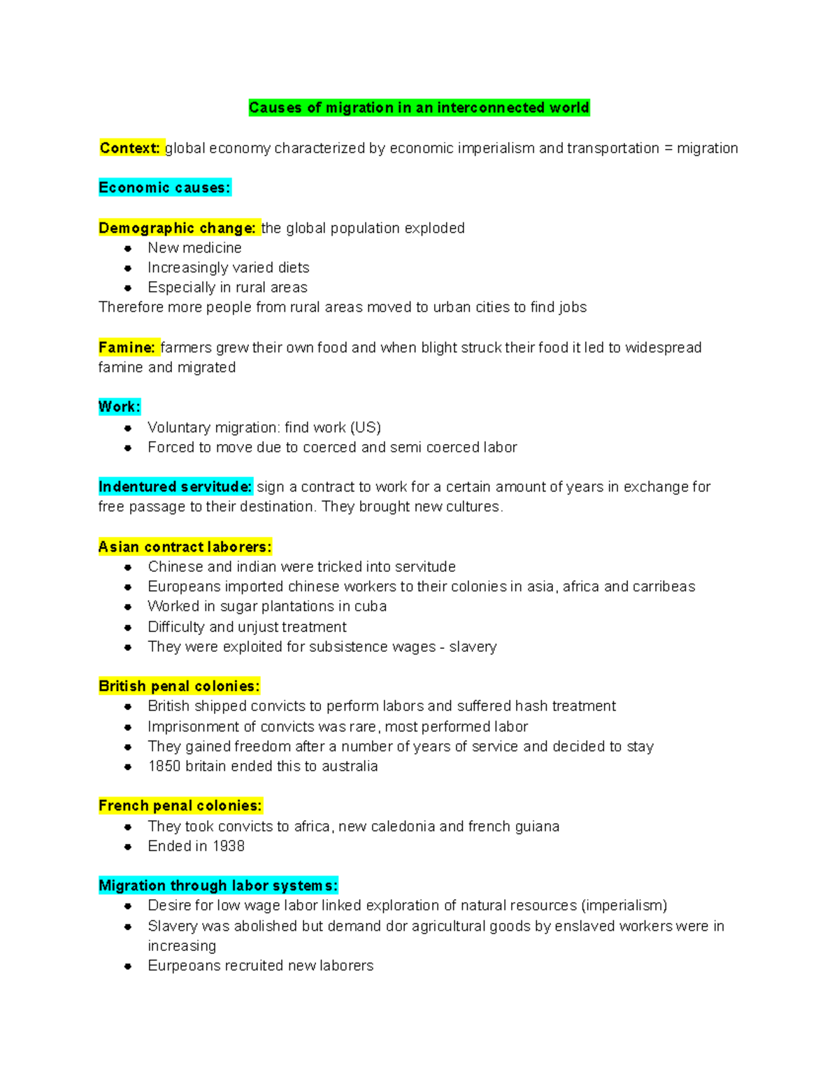 Causes of migration in an interconnected world - They brought new ...