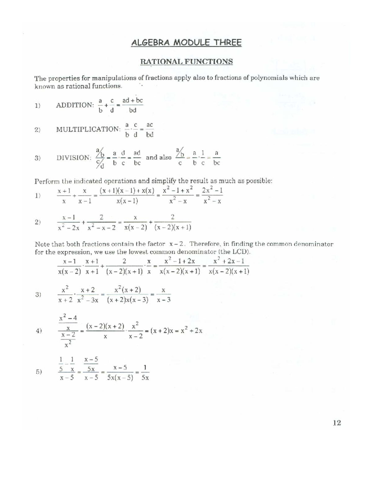 Algebra Module 3 - 201-103-DW - Studocu