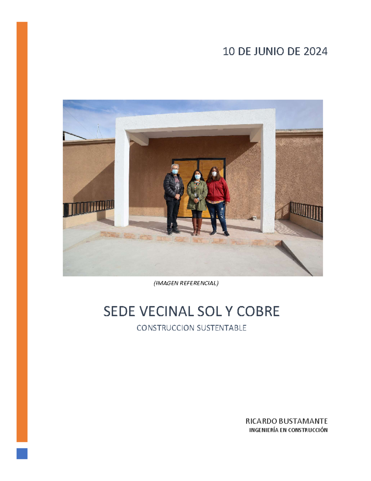 Evaluacion 3 - Diseño de sede vecinal - SEDE VECINAL SOL Y COBRE ...