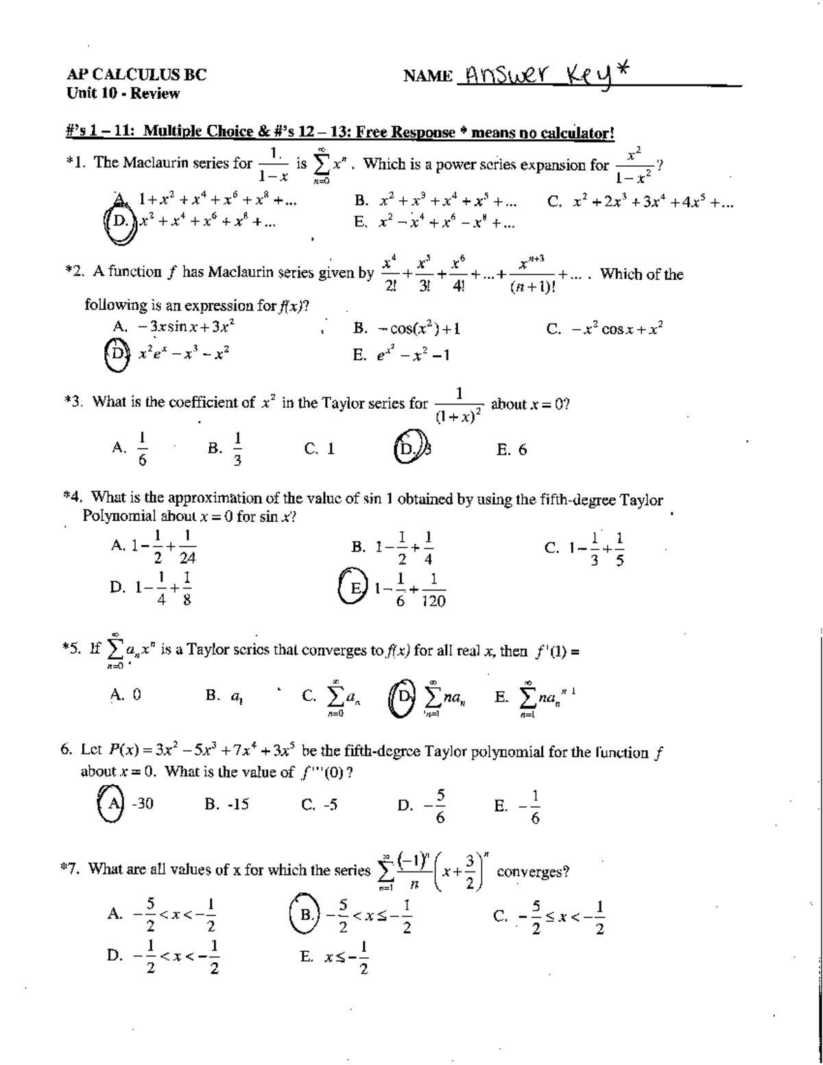 Unit 10 - review - answer key - Studocu