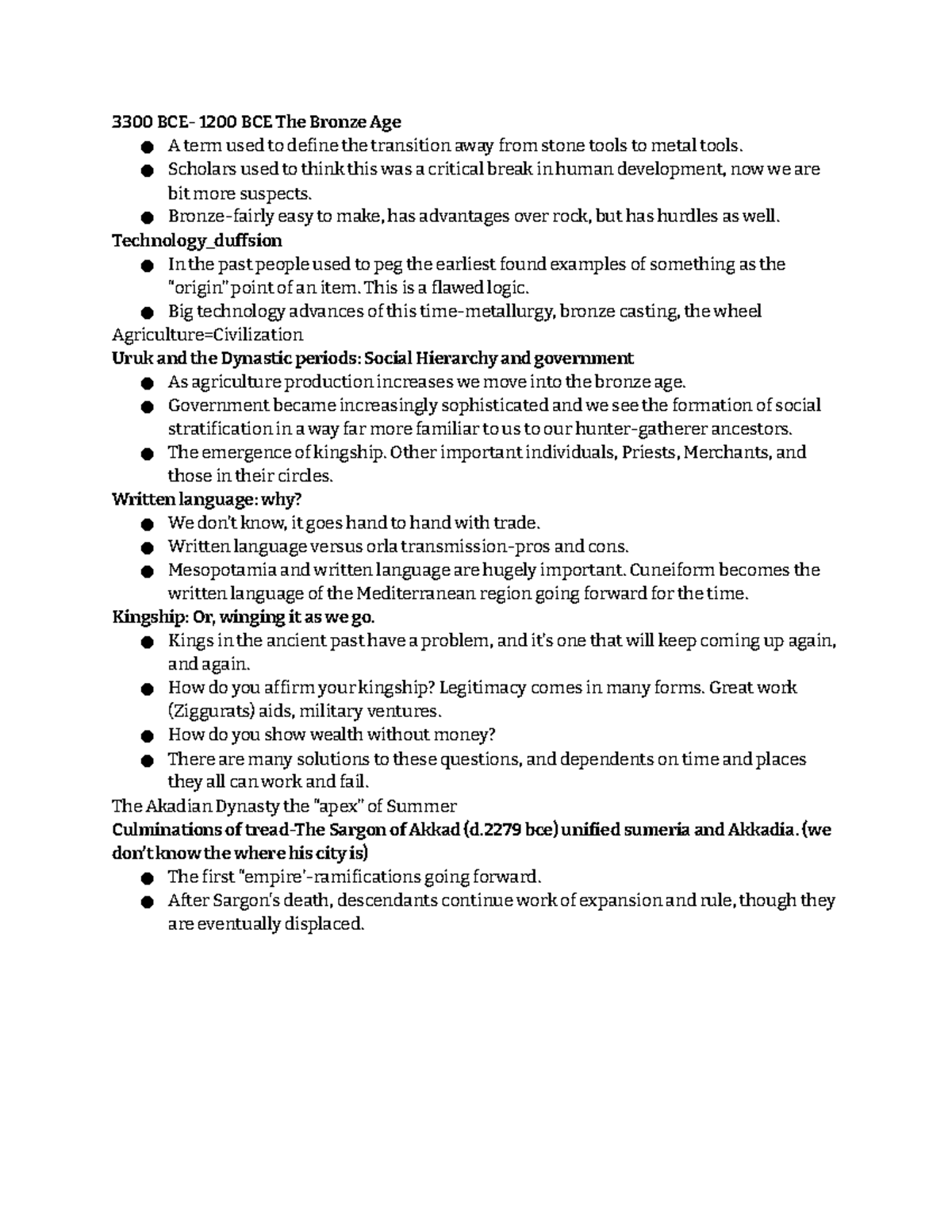 3300 BCE- 1200 BCE The Bronze Age - 3300 BCE- 1200 BCE The Bronze Age A term used to define the ...