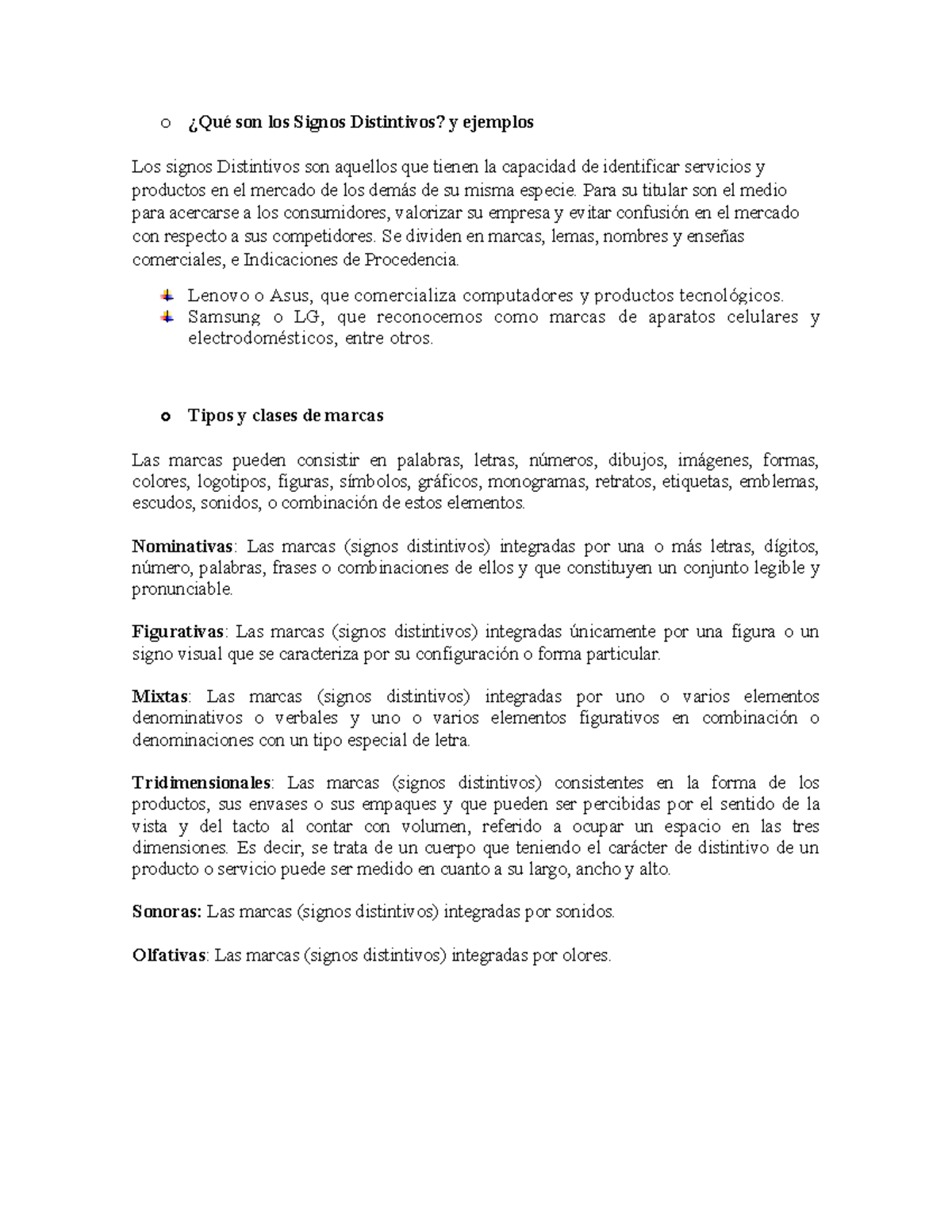 Laura Taller #2 Propiedad Intelectual - o ¿Qué son los Signos Distintivos? y ejemplos Los signos ...