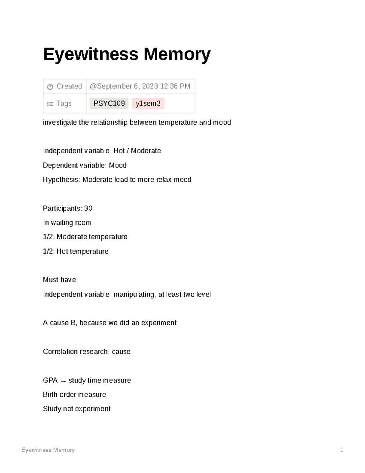 Eyewitness Memory - Lec 2 - Eyewitness Memory Created Tags PSYC109 ...