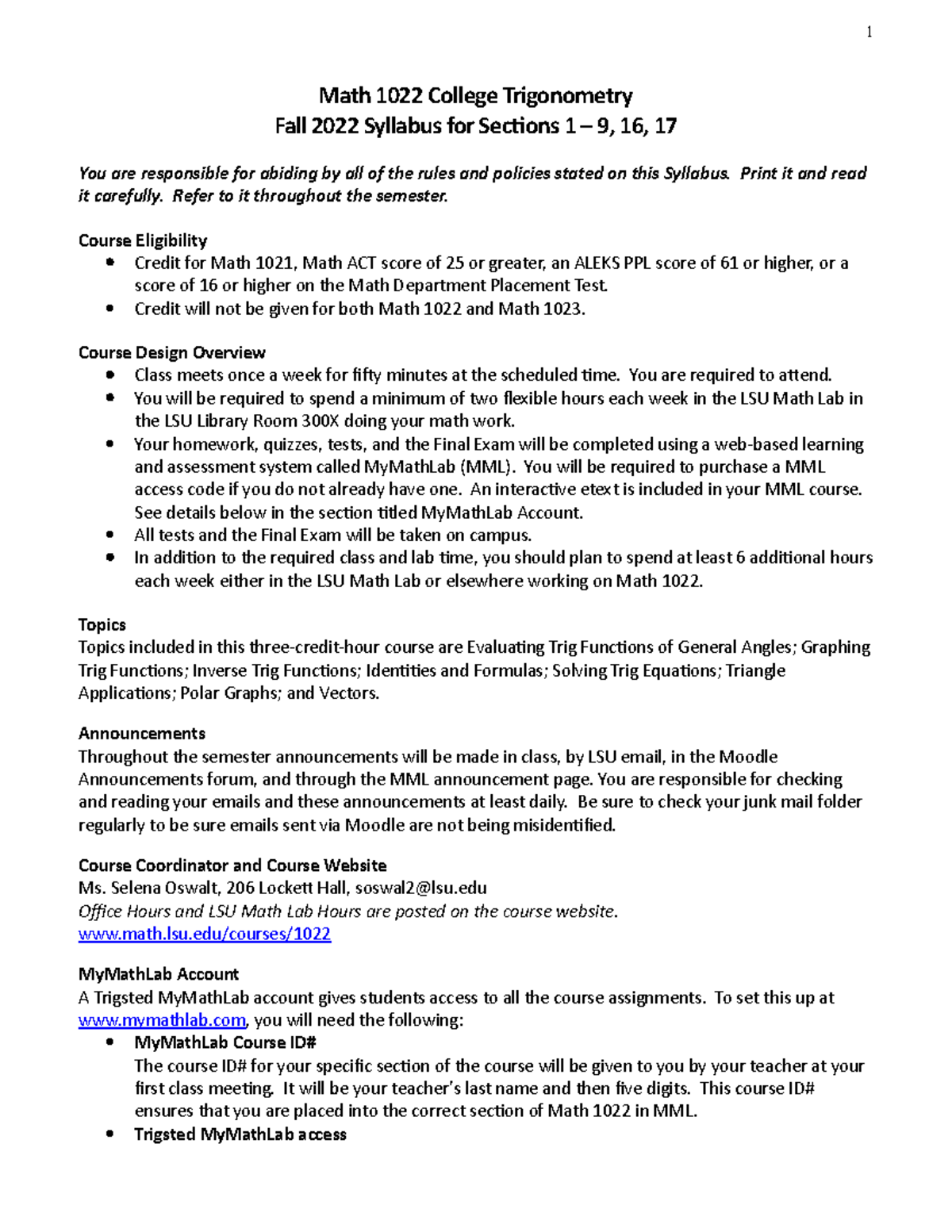 F22 Math 1022 Syllabus for Sections 1-9,16,17 - Math 1022 College ...