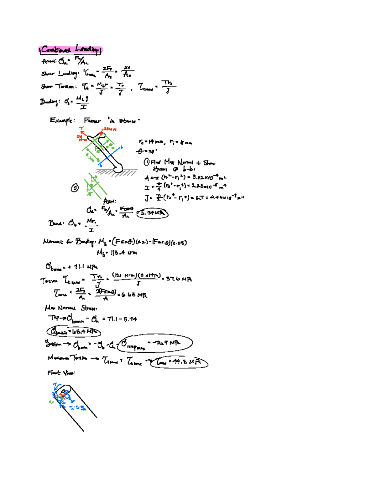 Combined Loading - J Banding Mbg I Example: Femar Stance T K 120 0 14mm ...