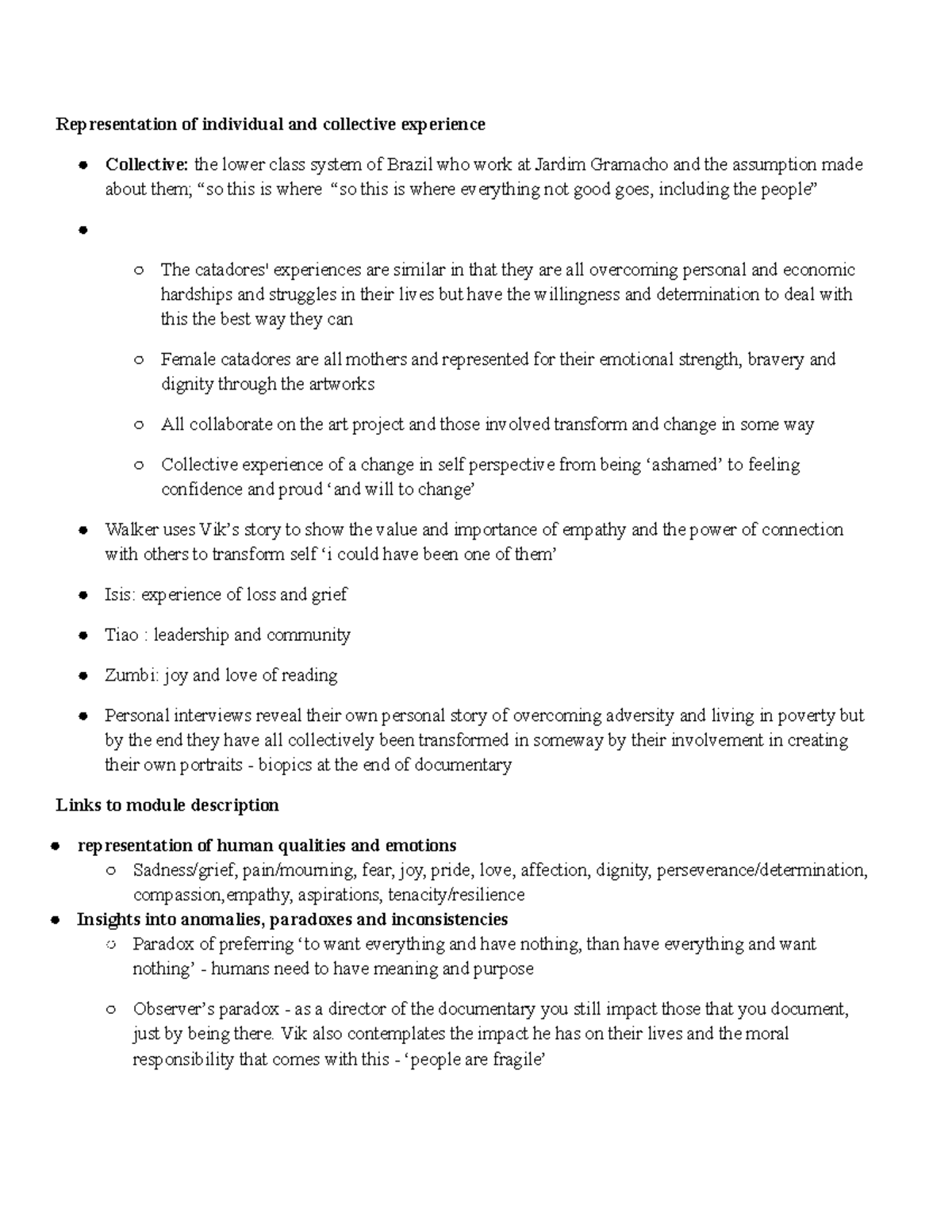 Wasteland notes - Representation of individual and collective ...