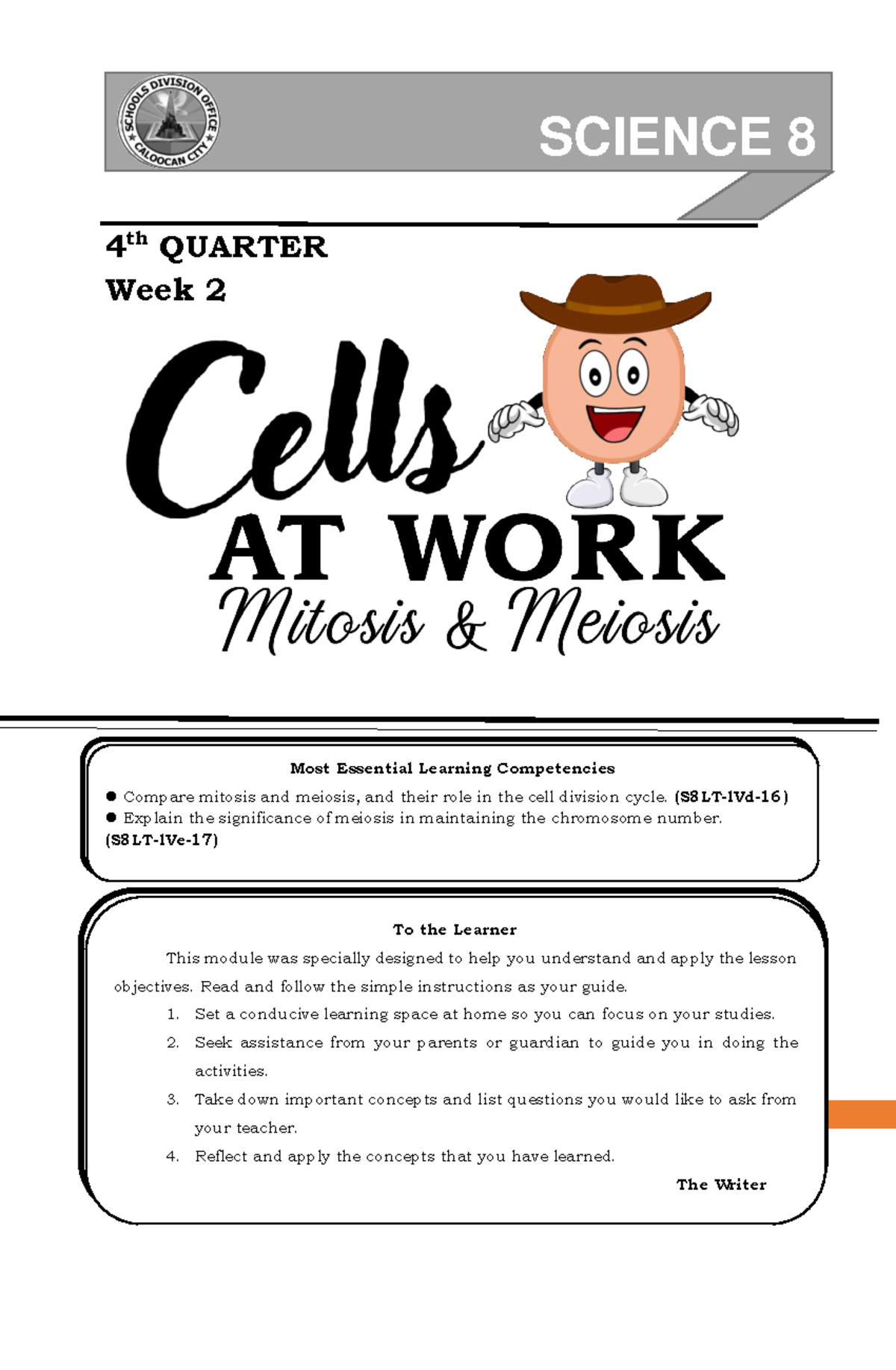 SC8 Q4W2 - no comment - SCIENCE 8 4 th QUARTER Week 2 Most Essential ...