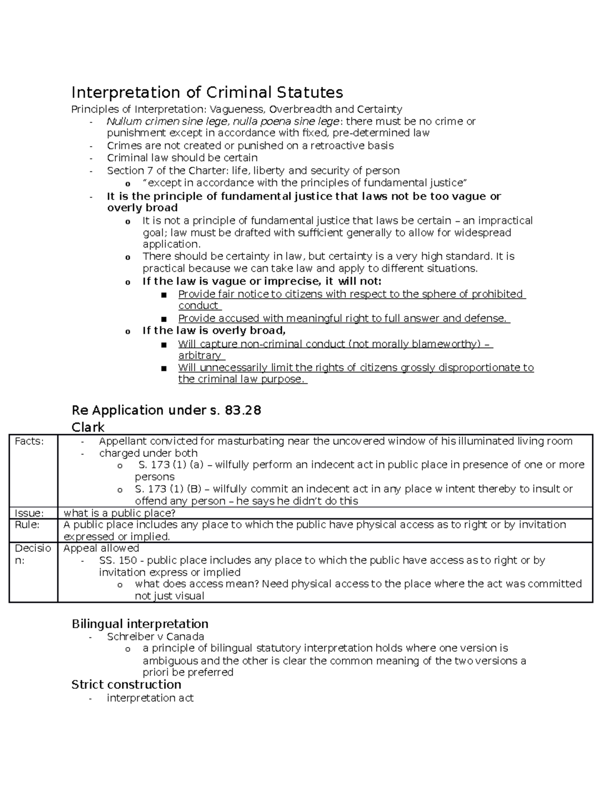 Interpretation of Criminal Statutes - Interpretation of Criminal ...