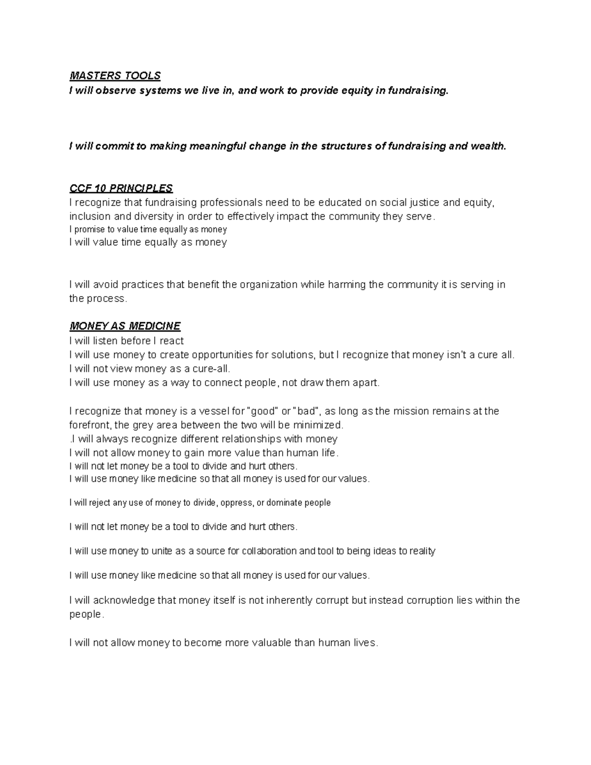 AAD 321 - Principles - The foundation to fundraising in the arts ...