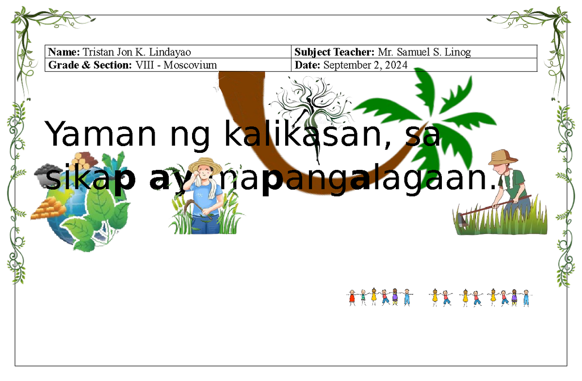 Slogan - ddddddddddddddd - Economic development - Name: Tristan Jon K ...