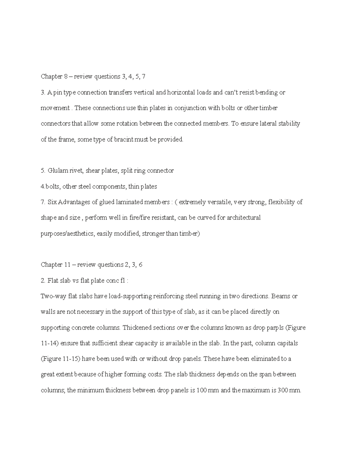 Heavy Cnst-HW# 5 - chapters assignments - Chapter 8 – review questions ...