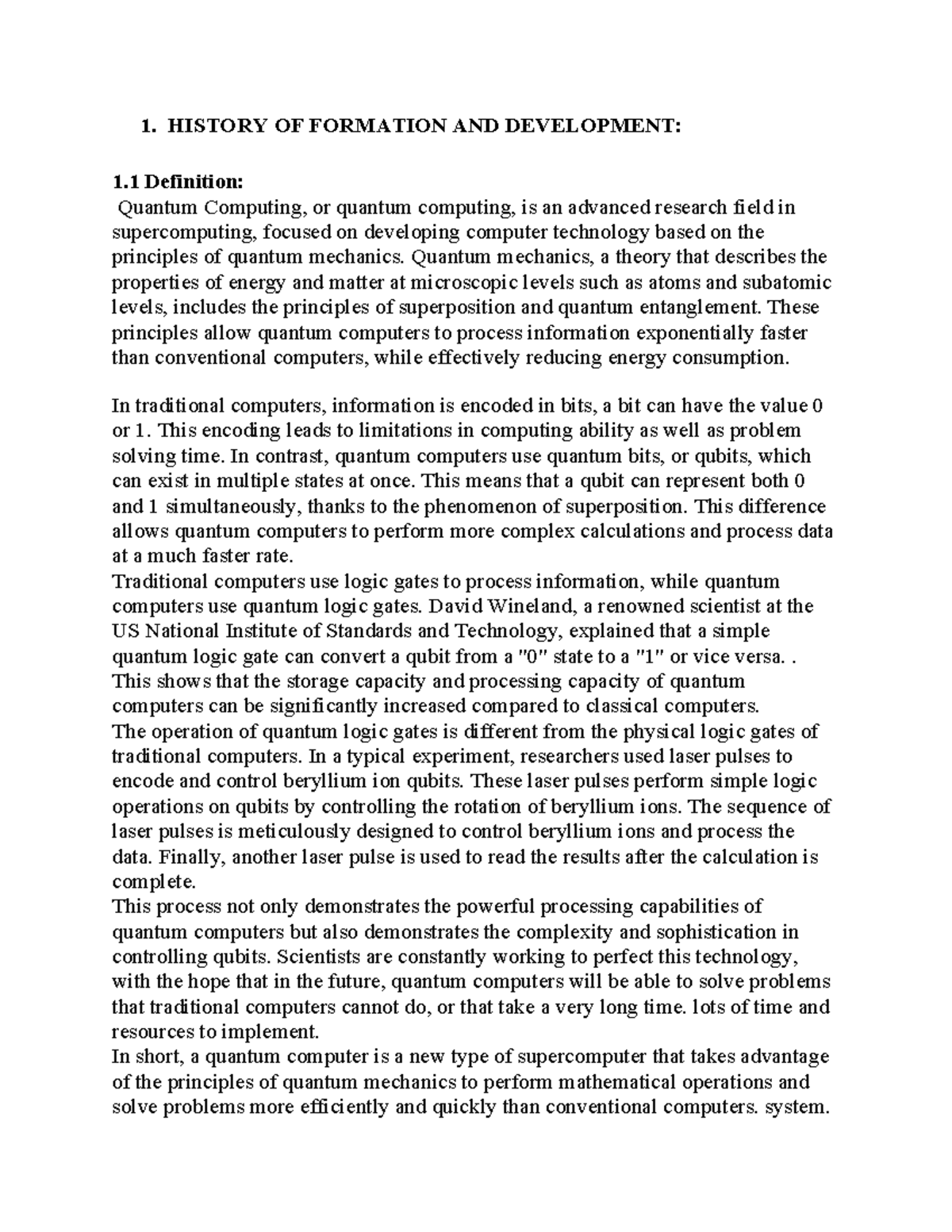 History OF Formation AND Development - 1. HISTORY OF FORMATION AND ...