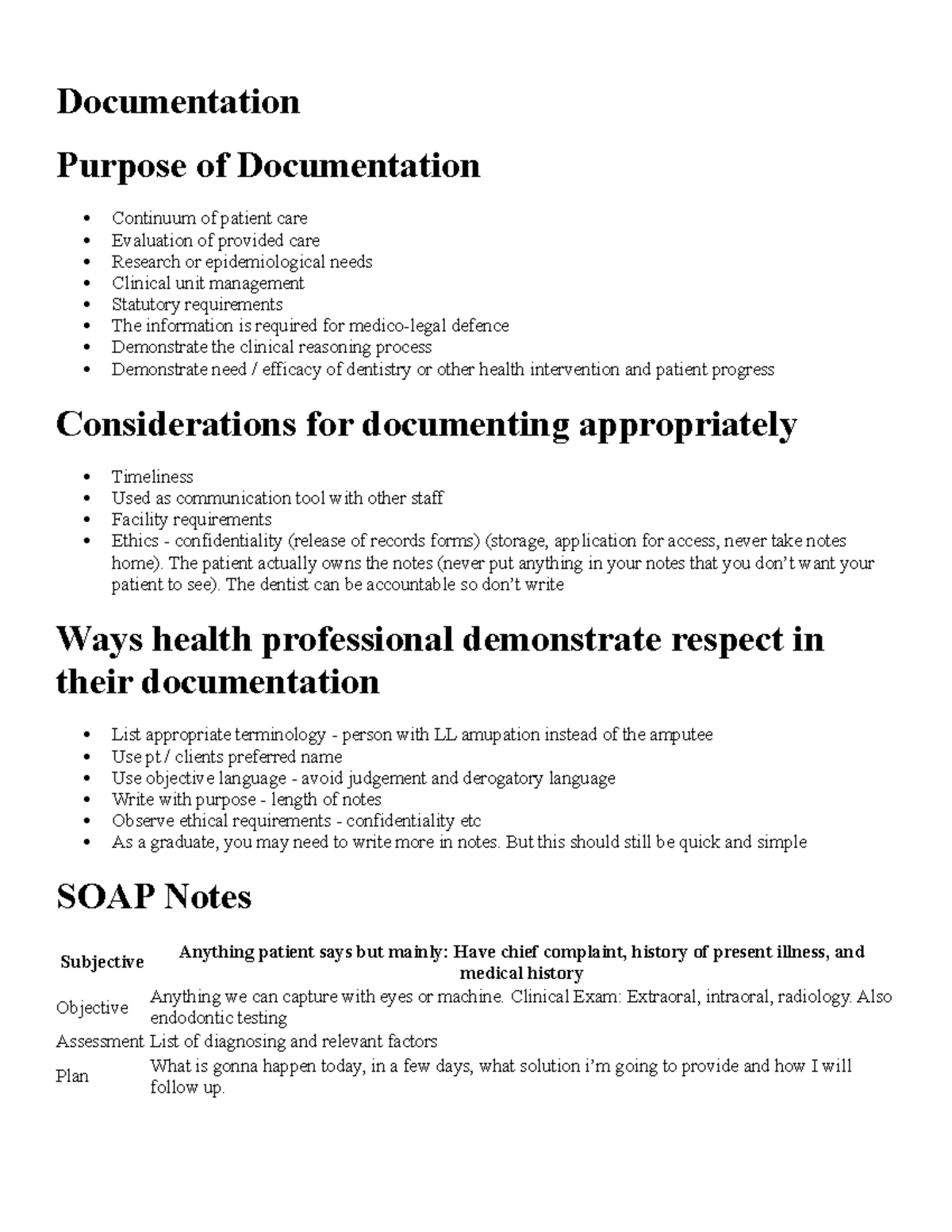 Documentation - Documentation Purpose of Documentation Continuum of ...