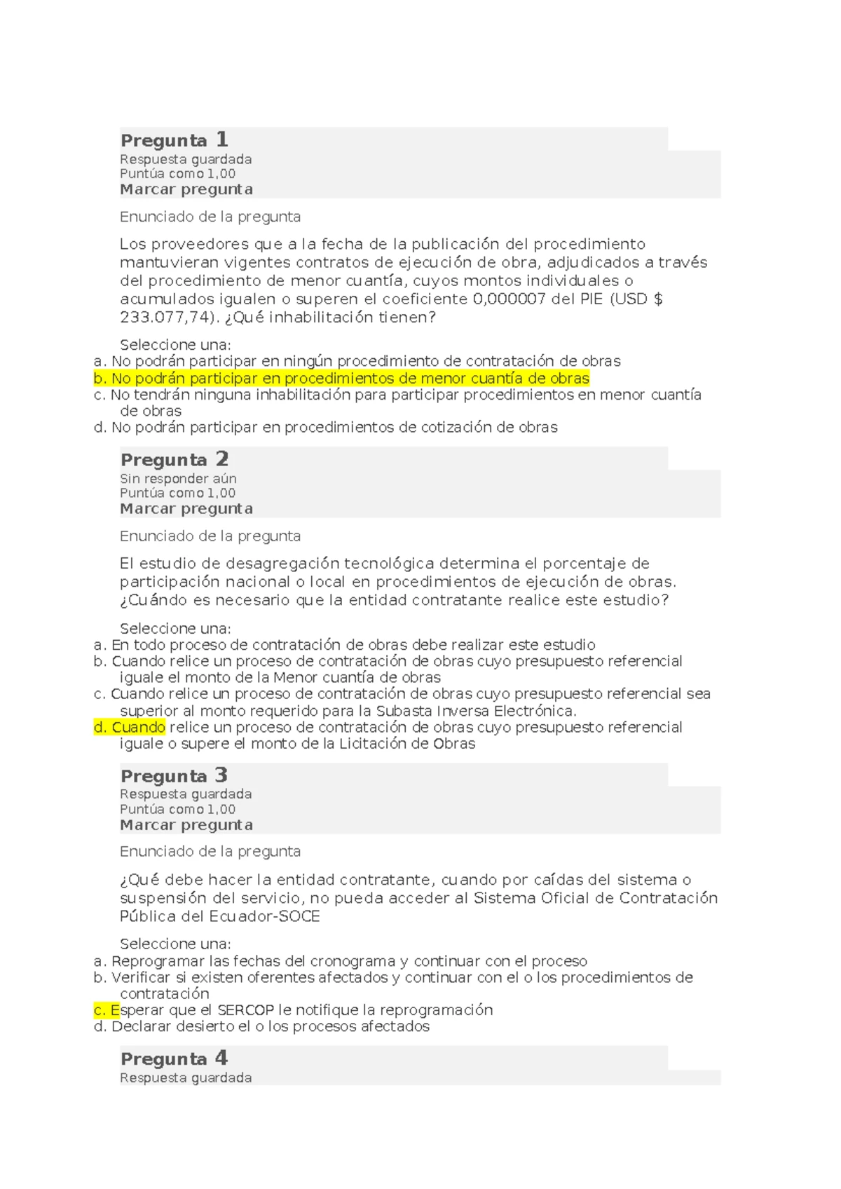 Sercop - preguntas y respuestas - Pregunta 1 Dentro del marco de la transparencia y el acceso a ...