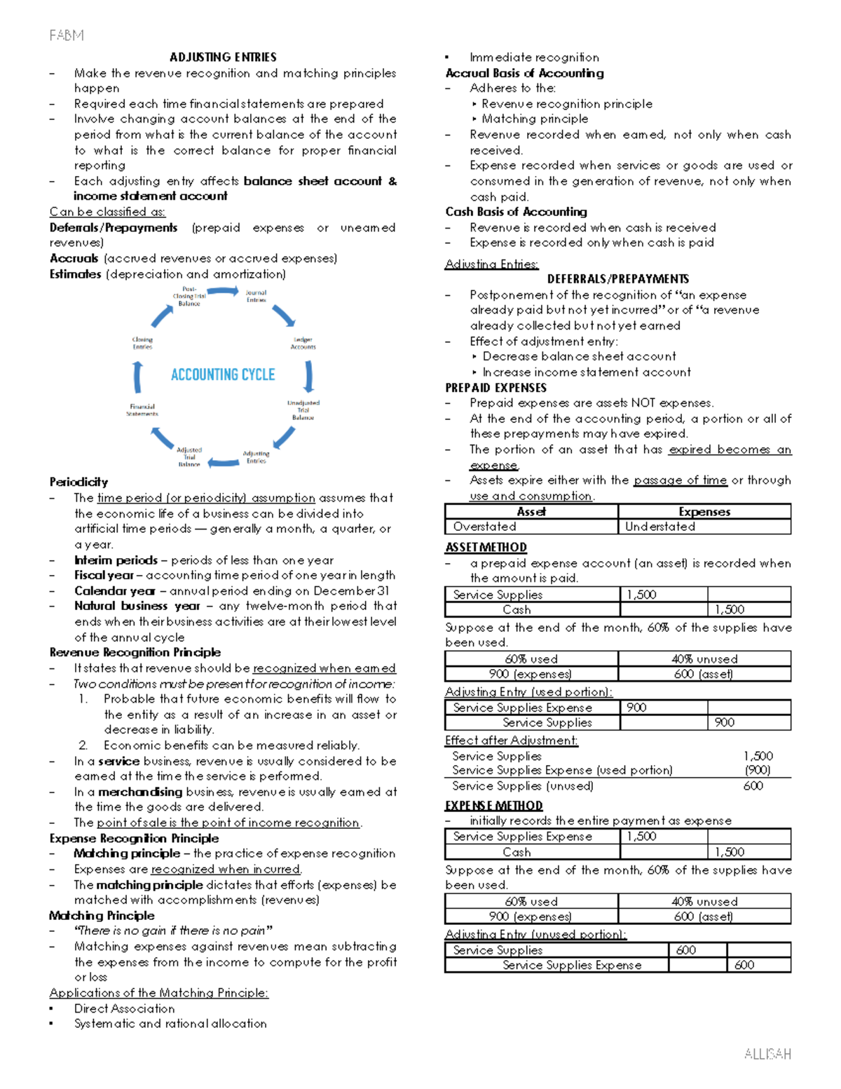 2Q-FABM-2 - Accounting - ADJUSTING ENTRIES − Make the revenue ...