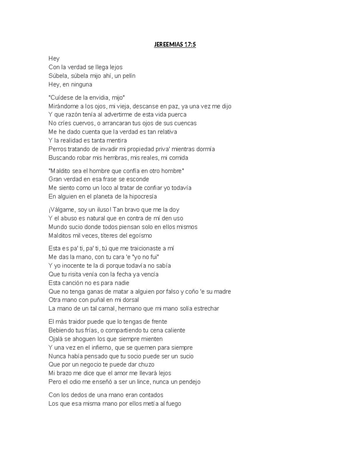 Jereemias 17 - eii eoiie ediem - JEREEMIAS 17: Hey Con la verdad se ...